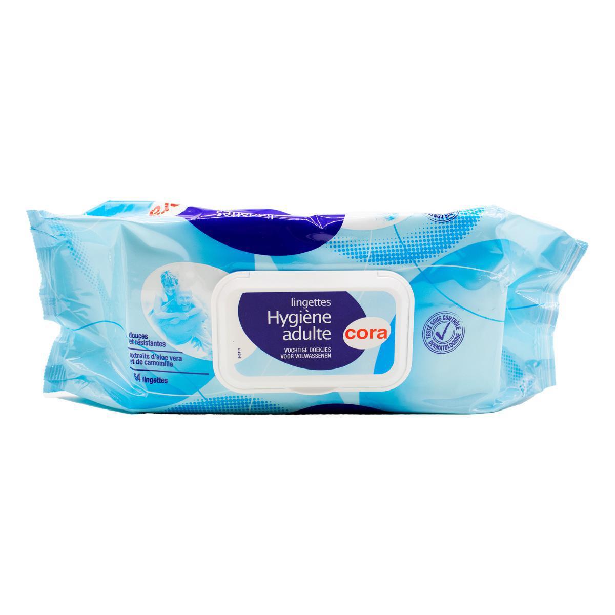 Lingettes hygiène adulte - cora